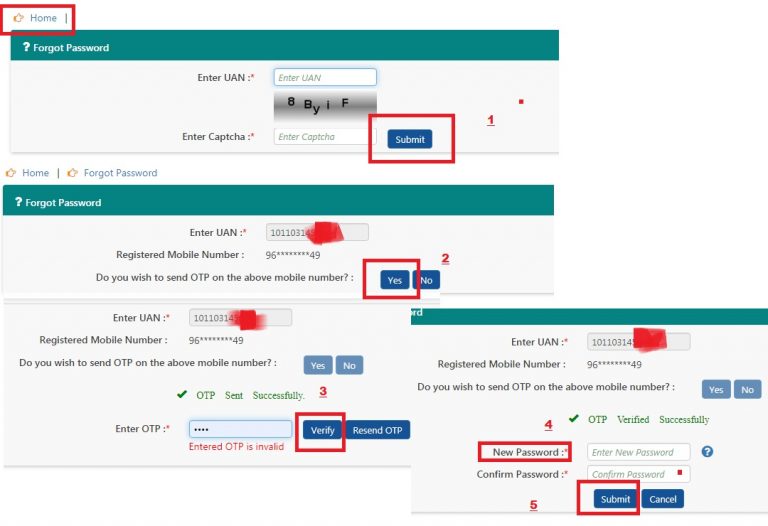 Forgot UAN Password - How to change UAN Password | PF Password